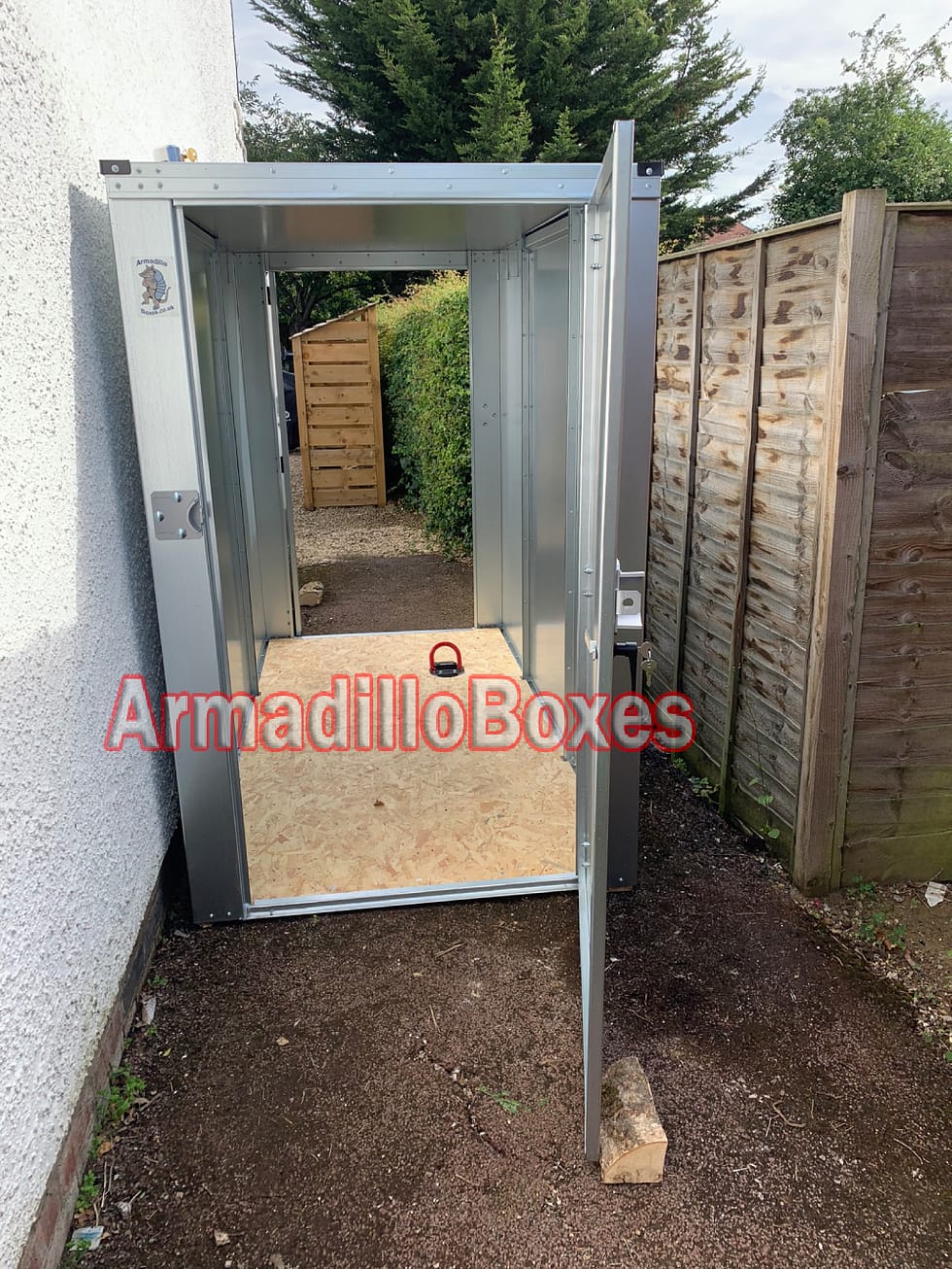 Single Unit access door to the rear Secure motorcycle shed at £0.00 ...